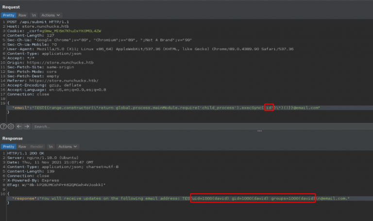 Infinity SpA | Cybersecurity WriteUp Nunchucks - Hack The Box (HTB ...